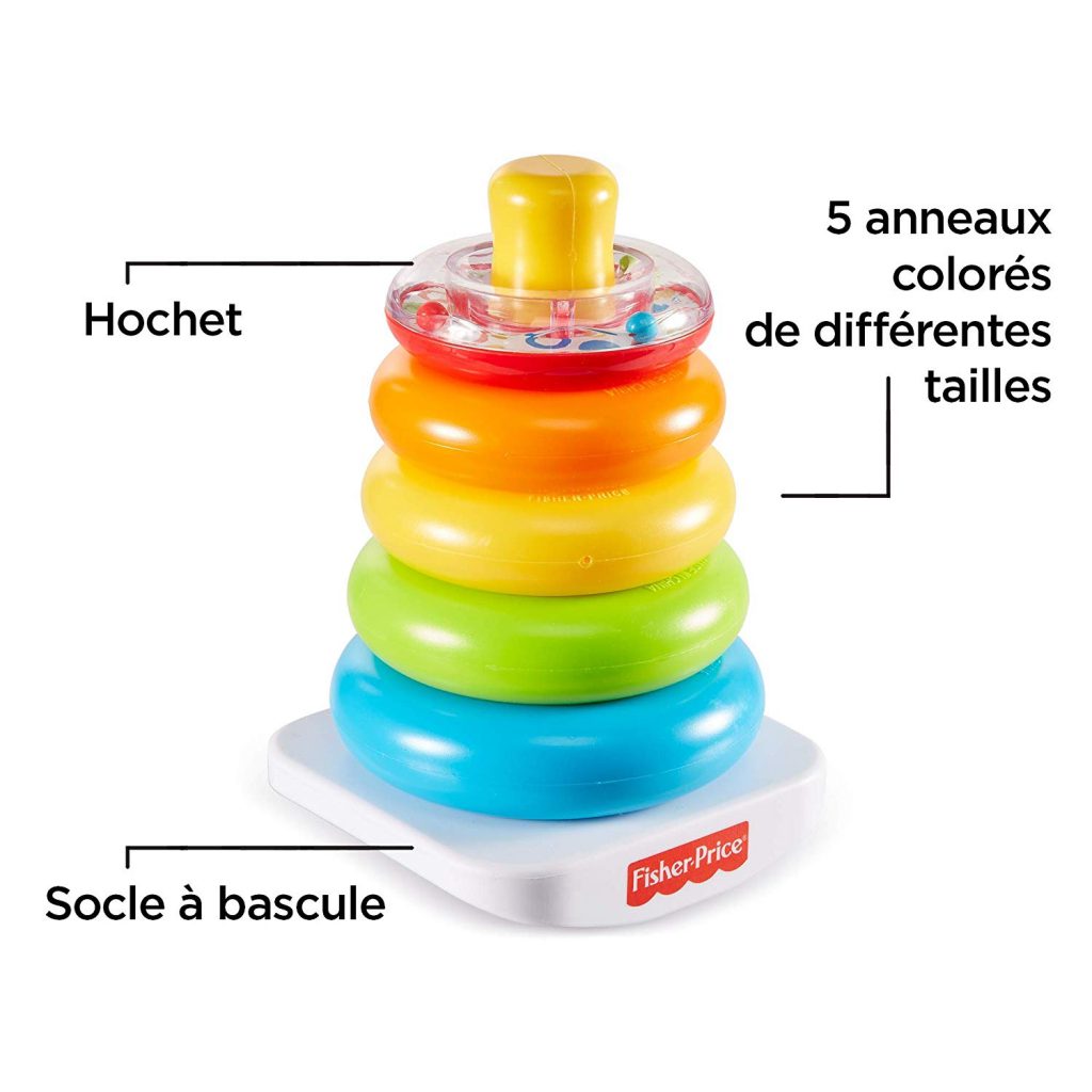 Pyramide Arc-en-Ciel Fisher-Price - Allobebe Maroc
