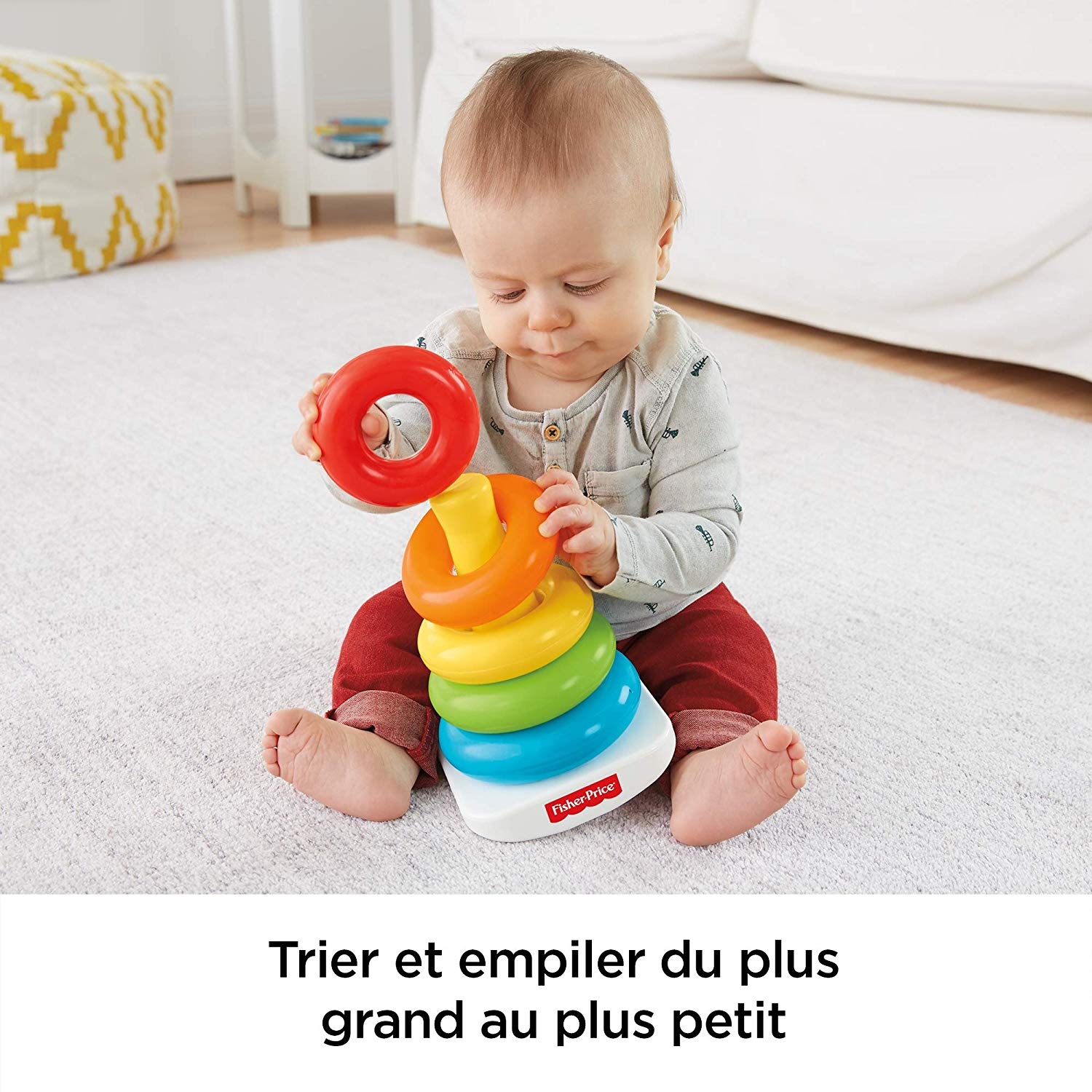 Pyramide Arc-en-Ciel Fisher-Price - Allobebe Maroc